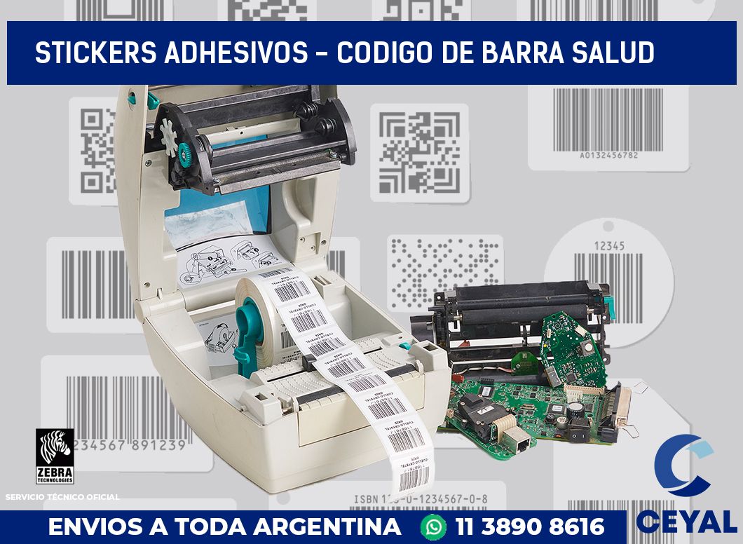 stickers adhesivos – codigo de barra salud - Etiquetas Void